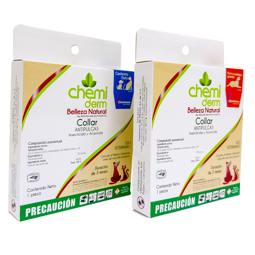 CHEMIDERM BELLEZA NATURAL: Collar Antipulgas – CHEMINOVA | BIENVENIDO
